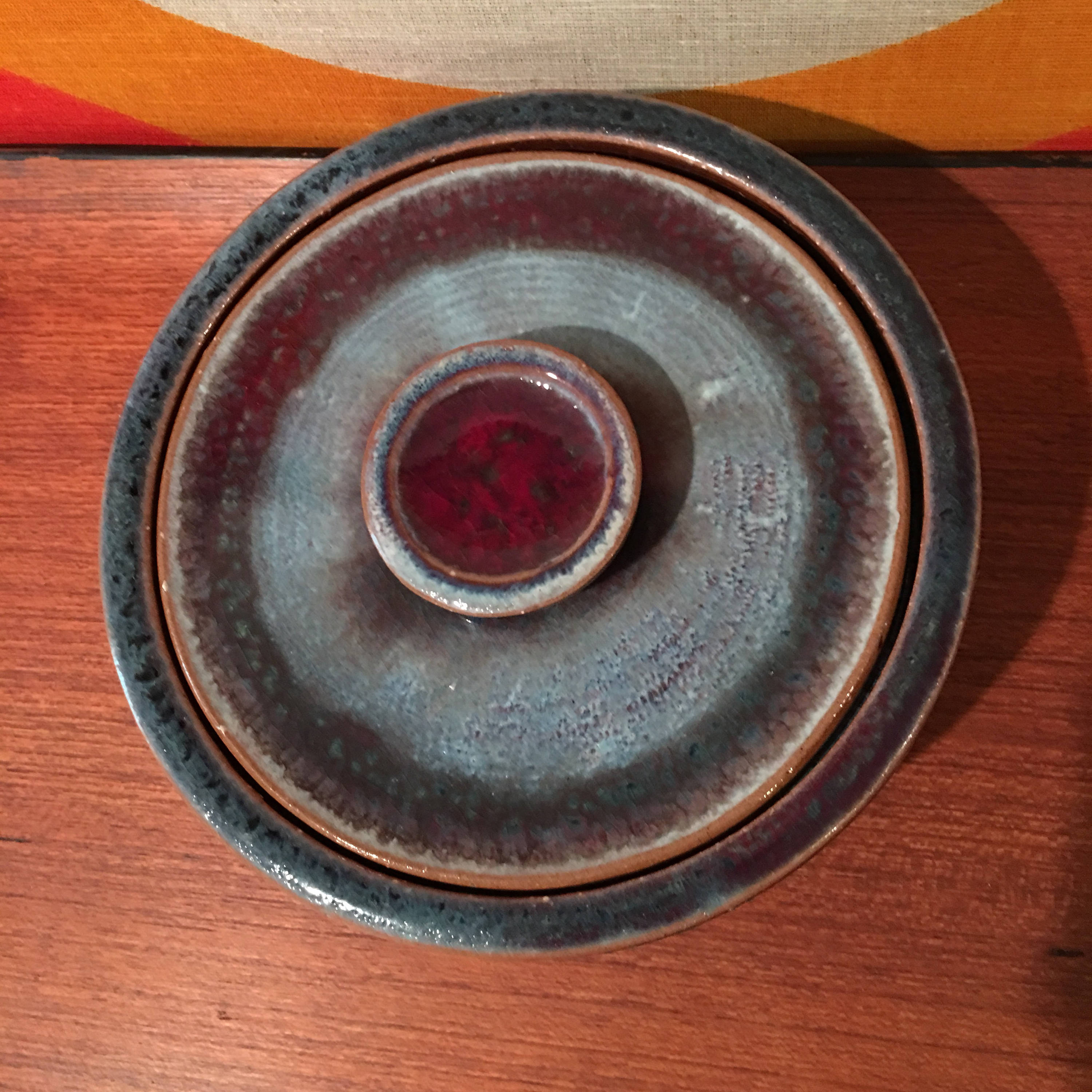 Vintage Danish Modern Studio Pottery Bowl with Lid Concentric | Etsy