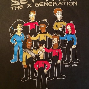 Vintage Sev Trek the X Generation T-shirt, 1997 Sev Trek Cartoon Tee ...