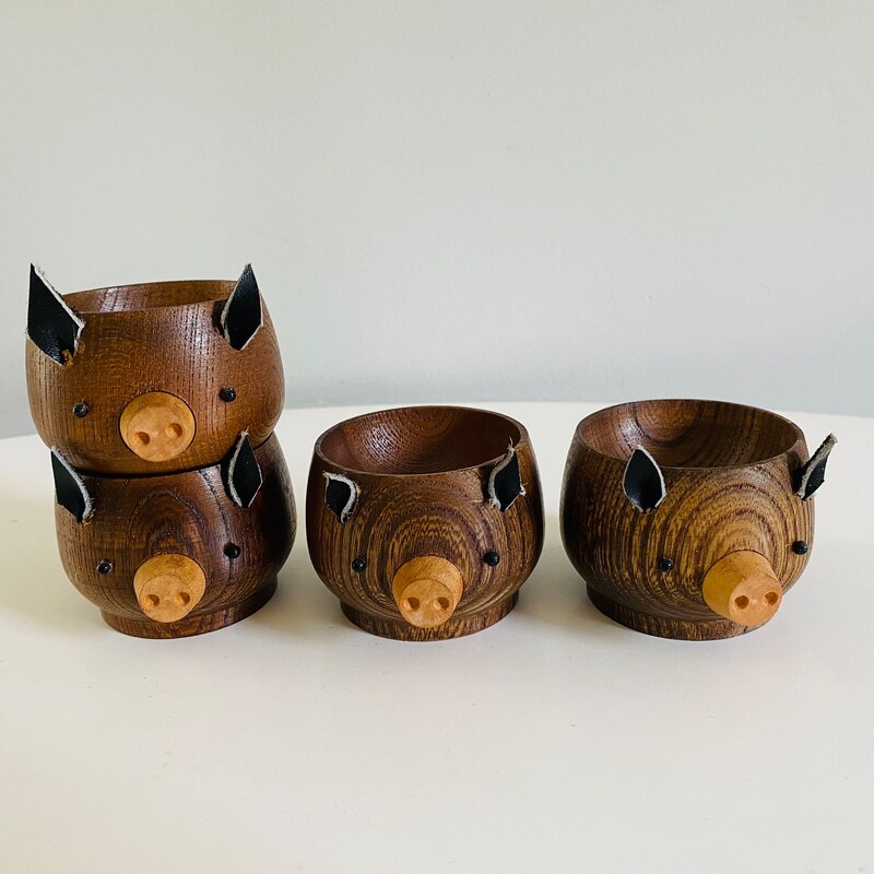 Wooden Pigs - Etsy