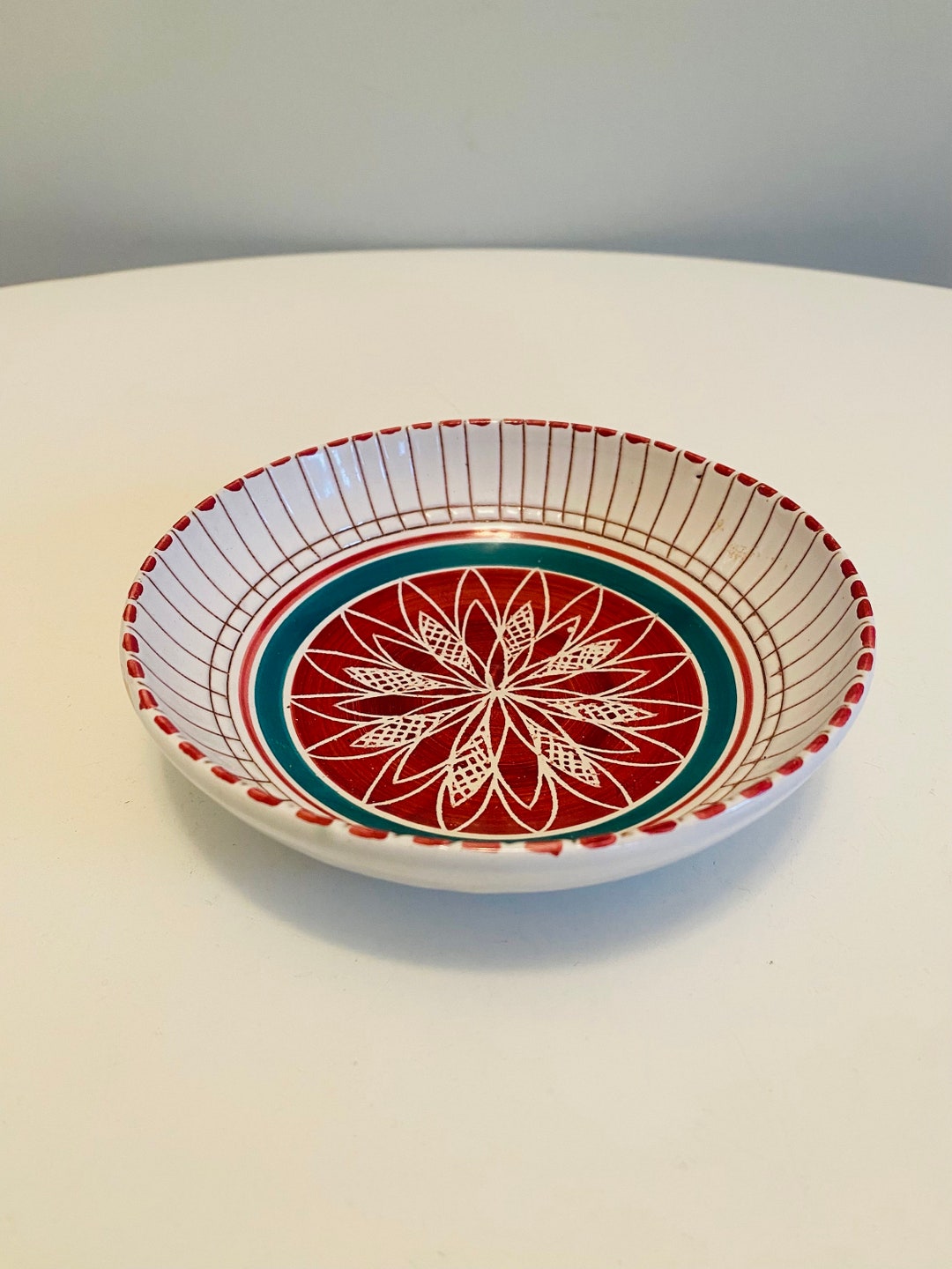 Vintage Elle Keramikk Norwegian Painted Ceramic Bowl, Mid Century ...