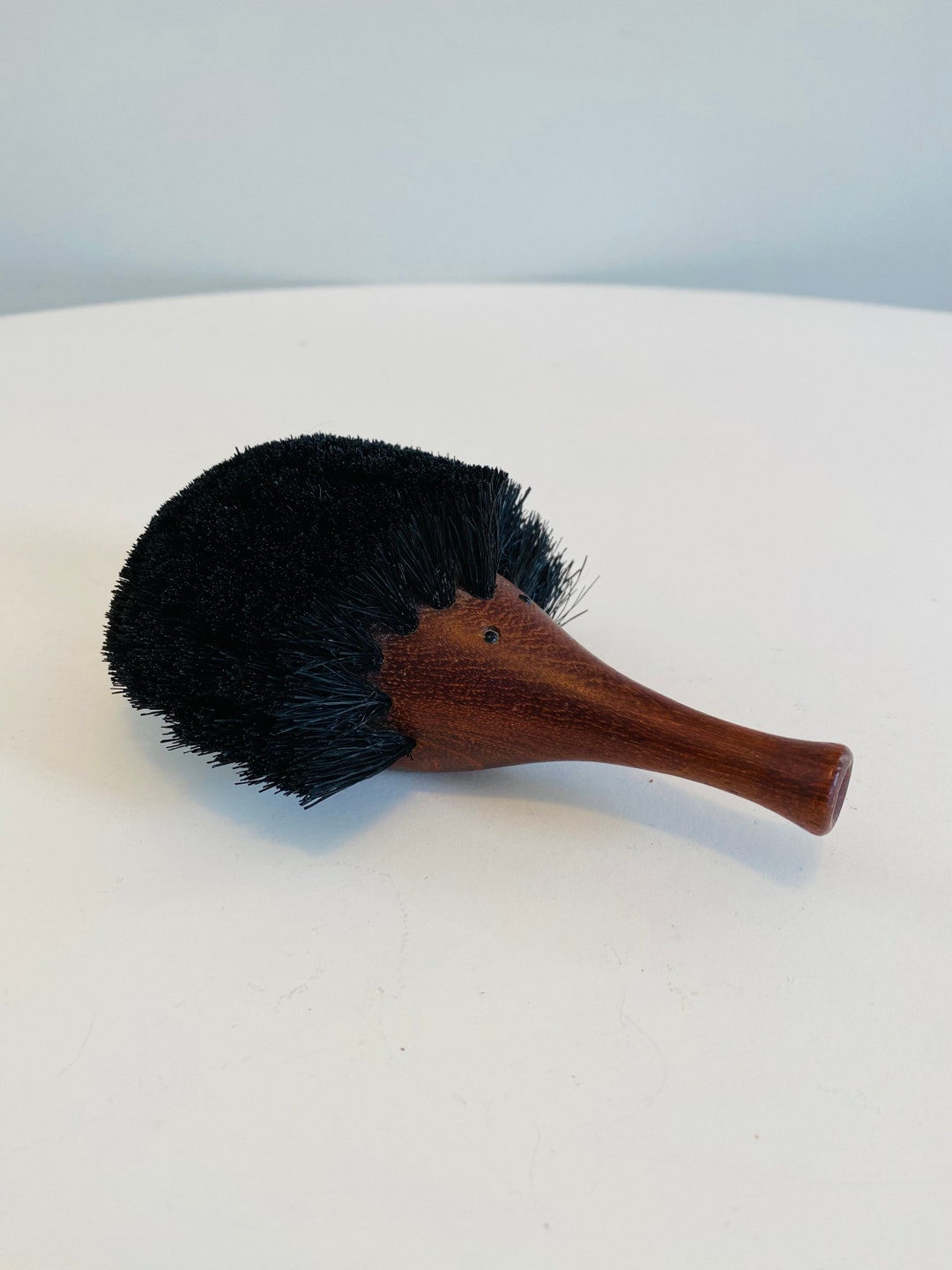 Vintage Teak Hedgehog Lint Brush, Mid Century Modern Hedgehog Figurine ...