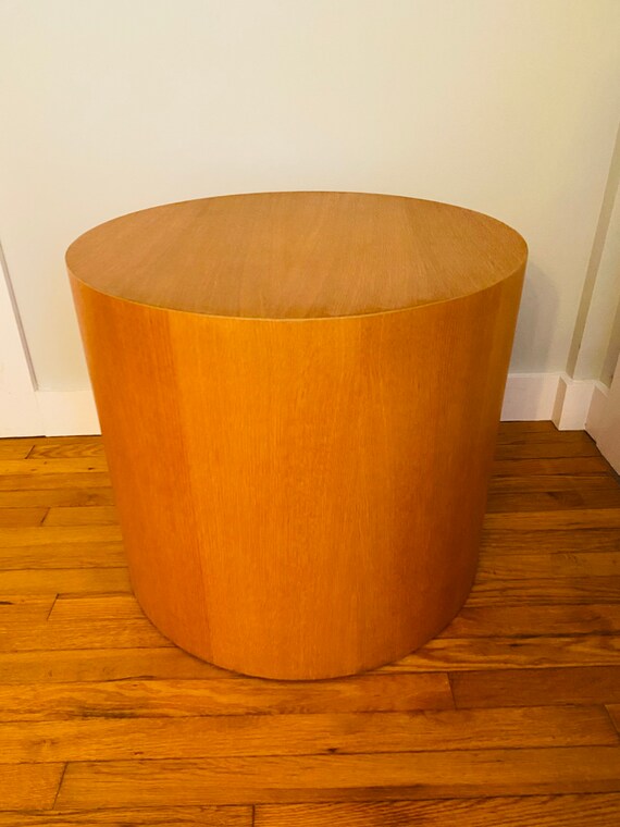 Cylinder accent table store