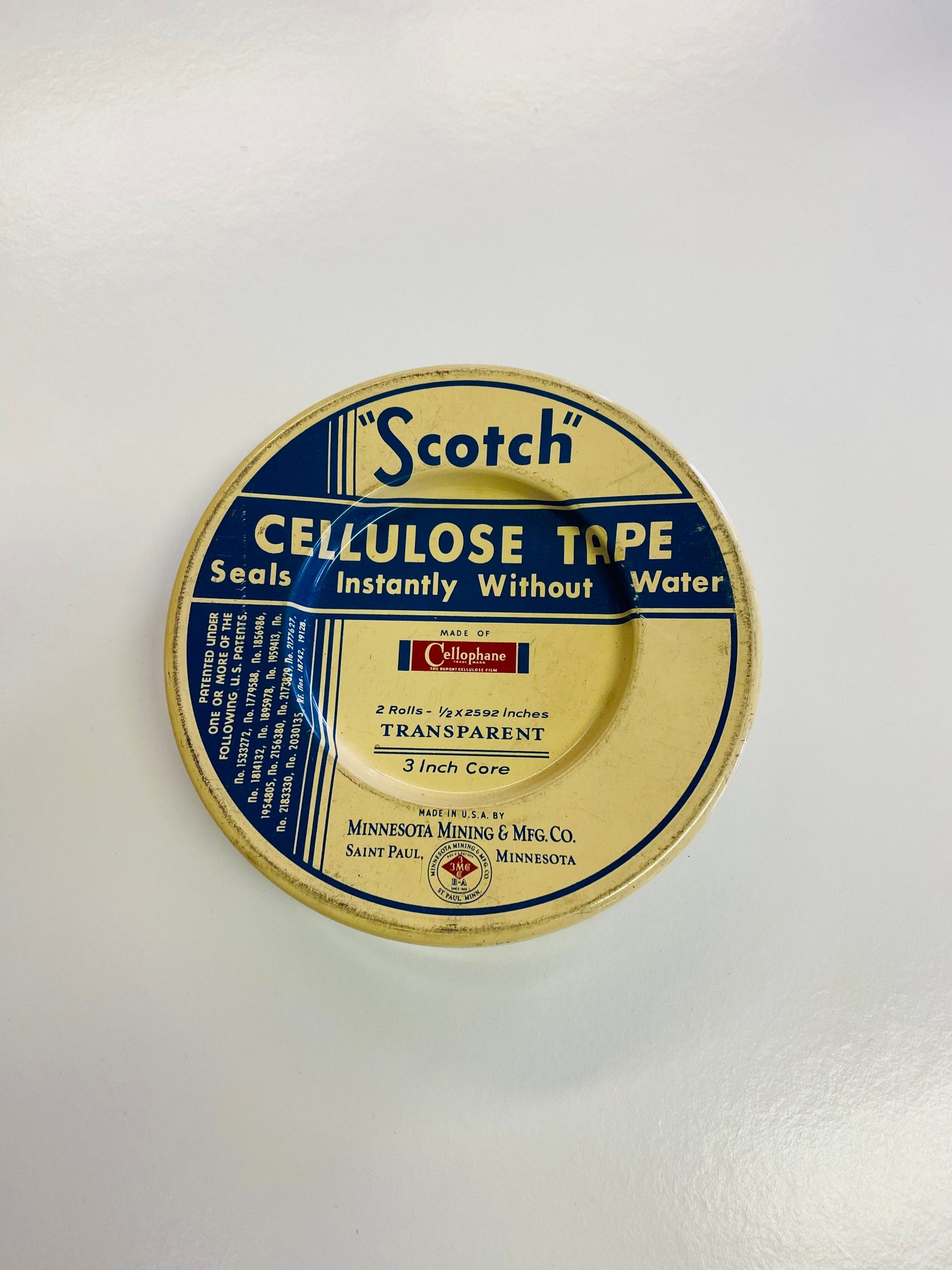 Vintage Scotch Tape Container Empty Tin for Scotch Cellulose - Etsy