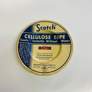 Vintage Scotch Tape Container, Empty Tin for Scotch Cellulose Tape ...
