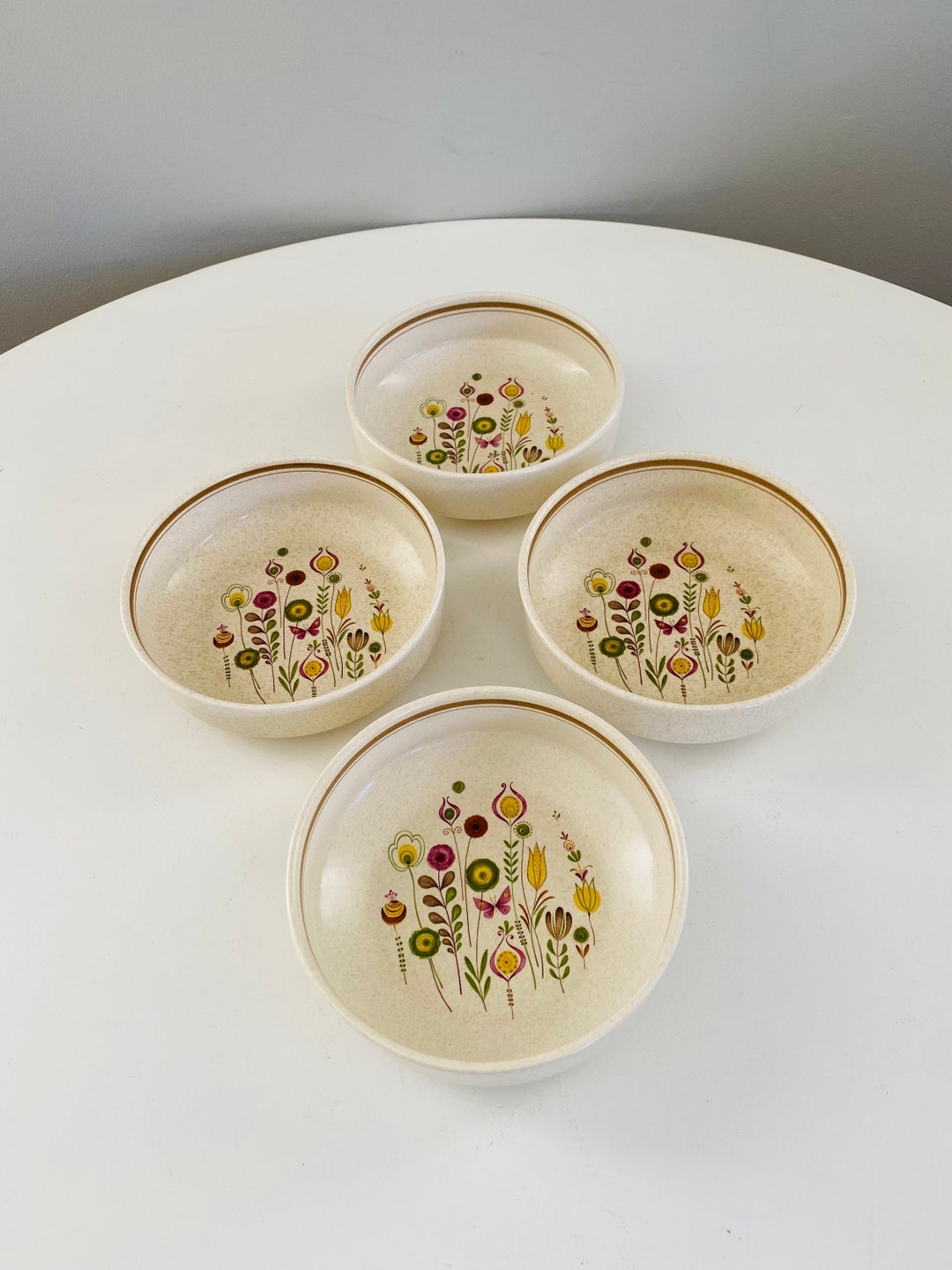 Vintage Temper-ware by Lenox Sprite Pattern Cereal Bowls / Salad Bowls ...
