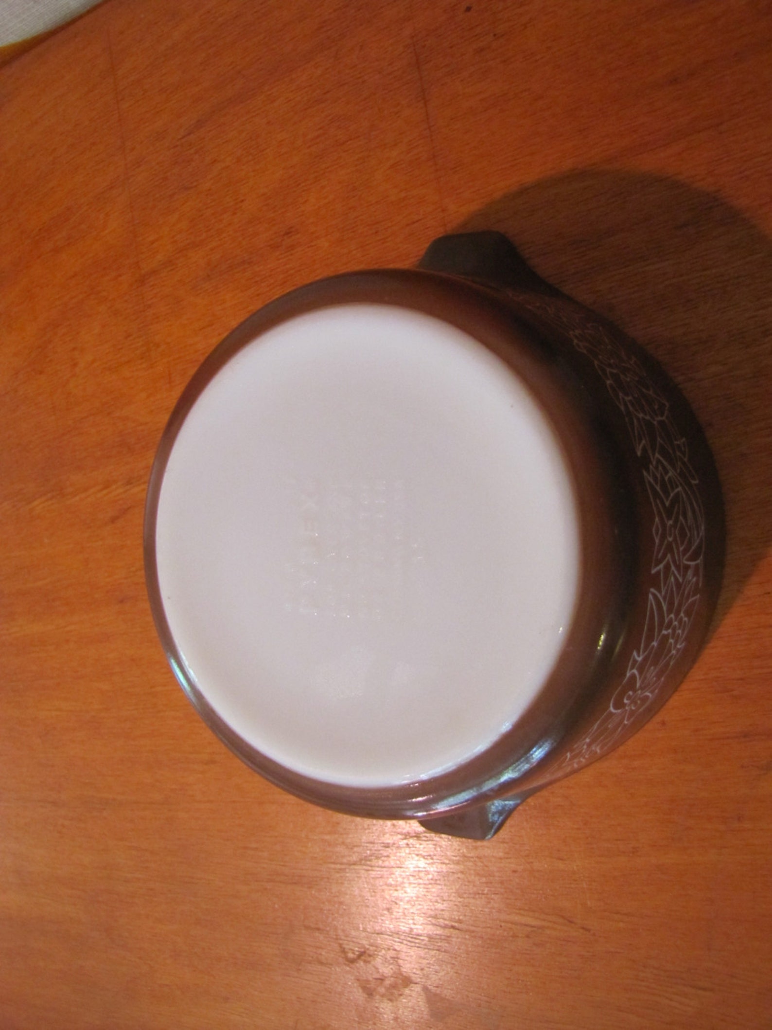 Pyrex Brown Woodland Casserole Dish 473 Brown Flowered | Etsy