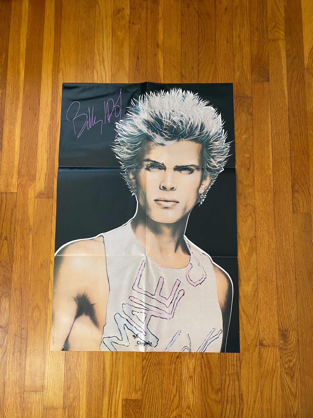 Vintage Billy Idol Music Poster, Original 1983 Chrysalis, Billy Idol ...