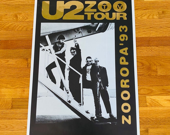 Vintage U2 Zoo Tour Zooropa '93 Poster 34" X 24", U2 Concert Poster ...