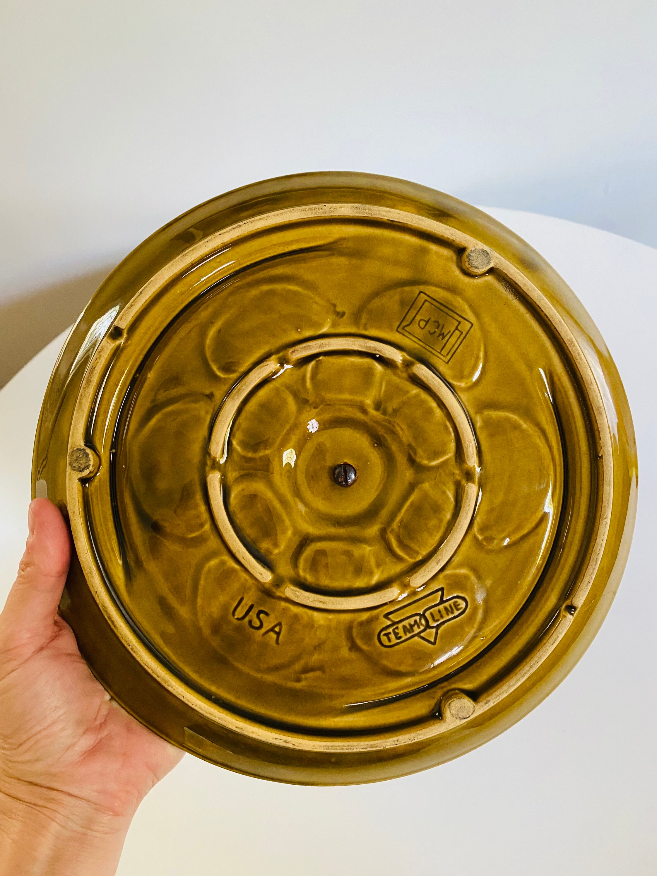 Vintage MCP Team Line Mccoy Ashtray With Medallion, Round Gold/brown ...