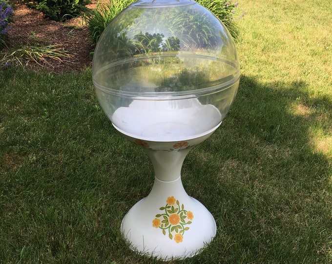Vintage Terrarium, Atomic Garden Planter, Large Plastic Mid Century ...