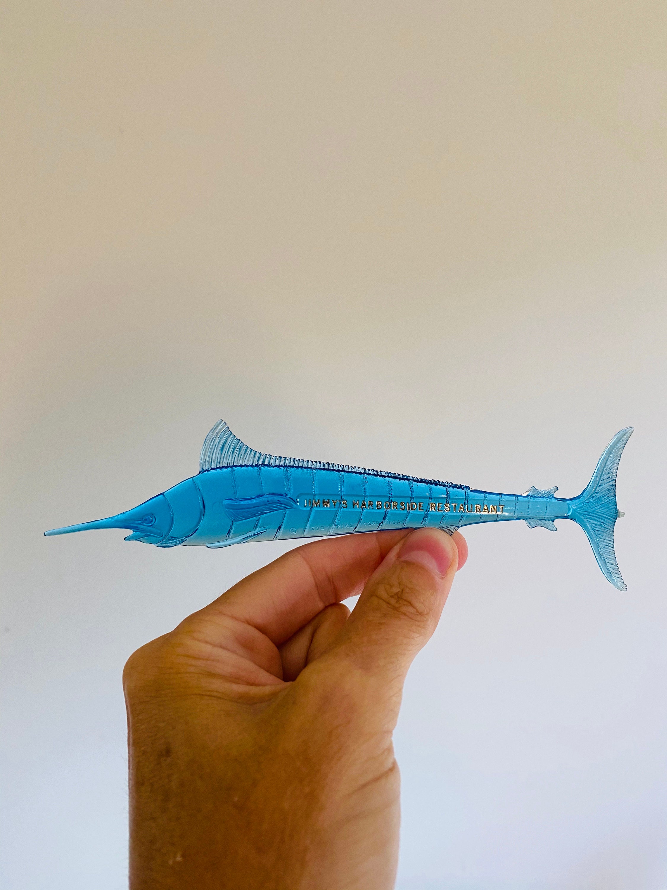 Vintage Blue Marlin Swizzle Sticks, Jimmy's Harbor Side Restaurant ...