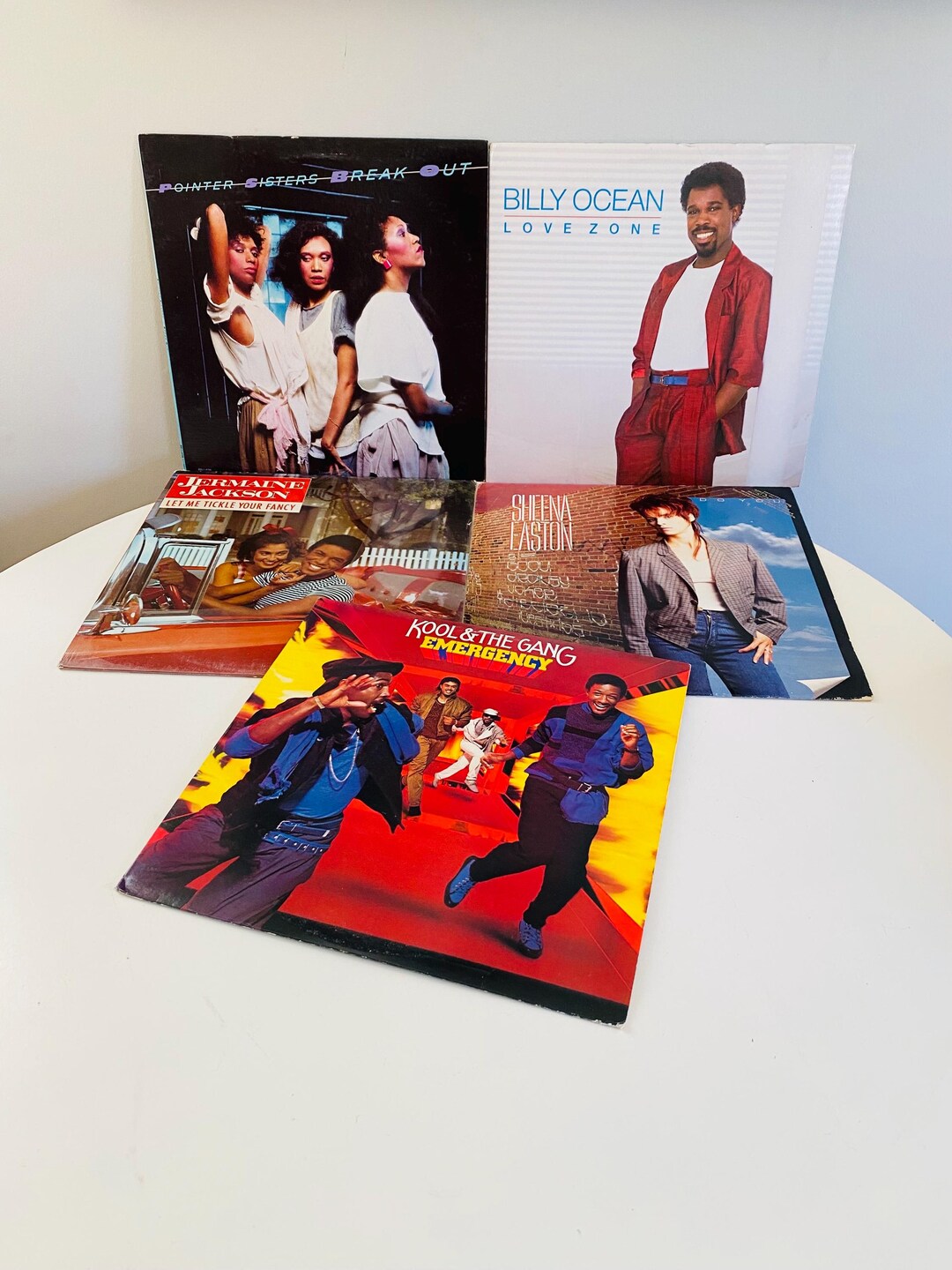Lot of 5 Soul / R&B Record Albums, Pointer Sisters, Billy Ocean, Sheena ...