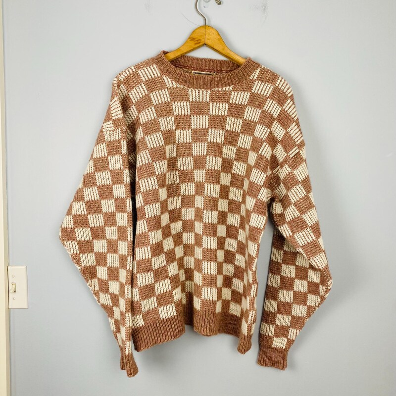 Checkerboard Sweater - Etsy