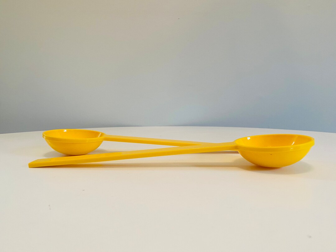 Vintage Dansk Yellow Plastic Serving Spoons by Gunnar Cryen, Set of 2 ...