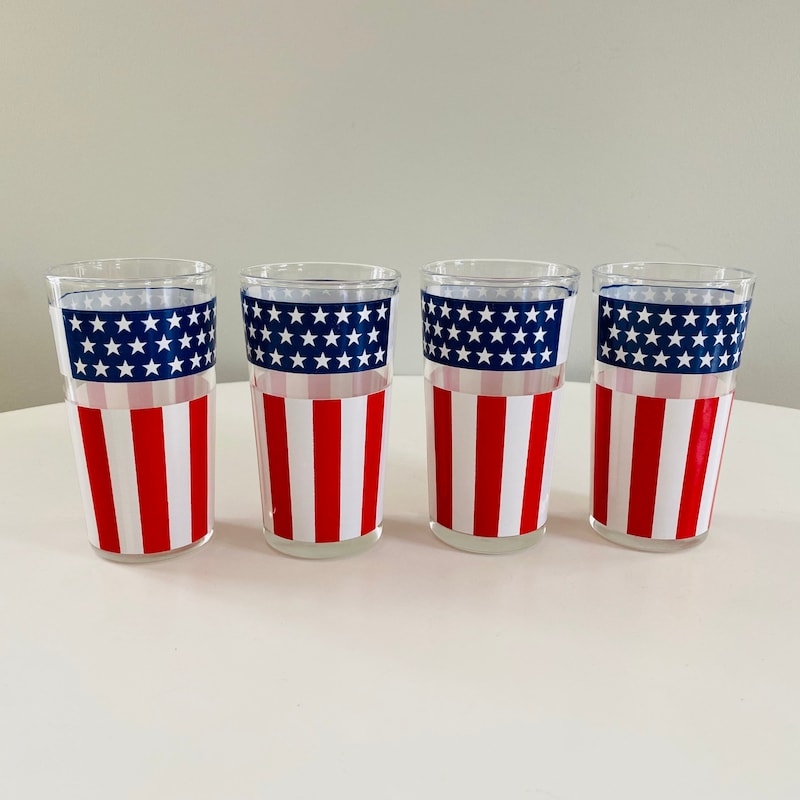 Patriotic Glassware - Etsy