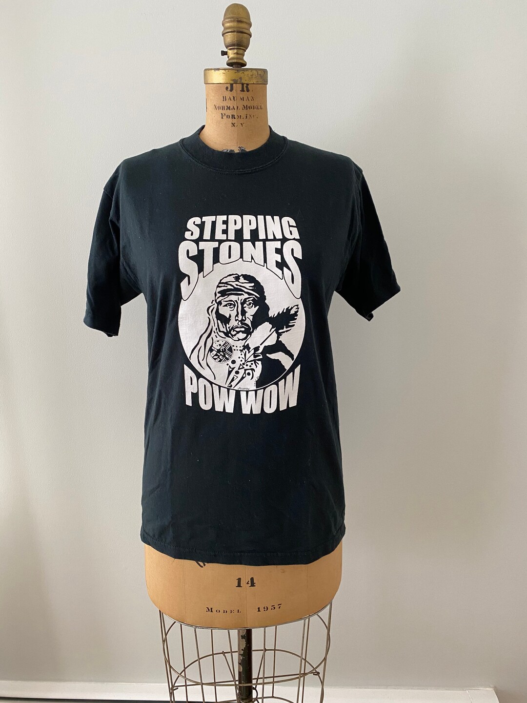 Vintage Stepping Stones Pow Wow T-shirt, Native American Motif T-shirt ...
