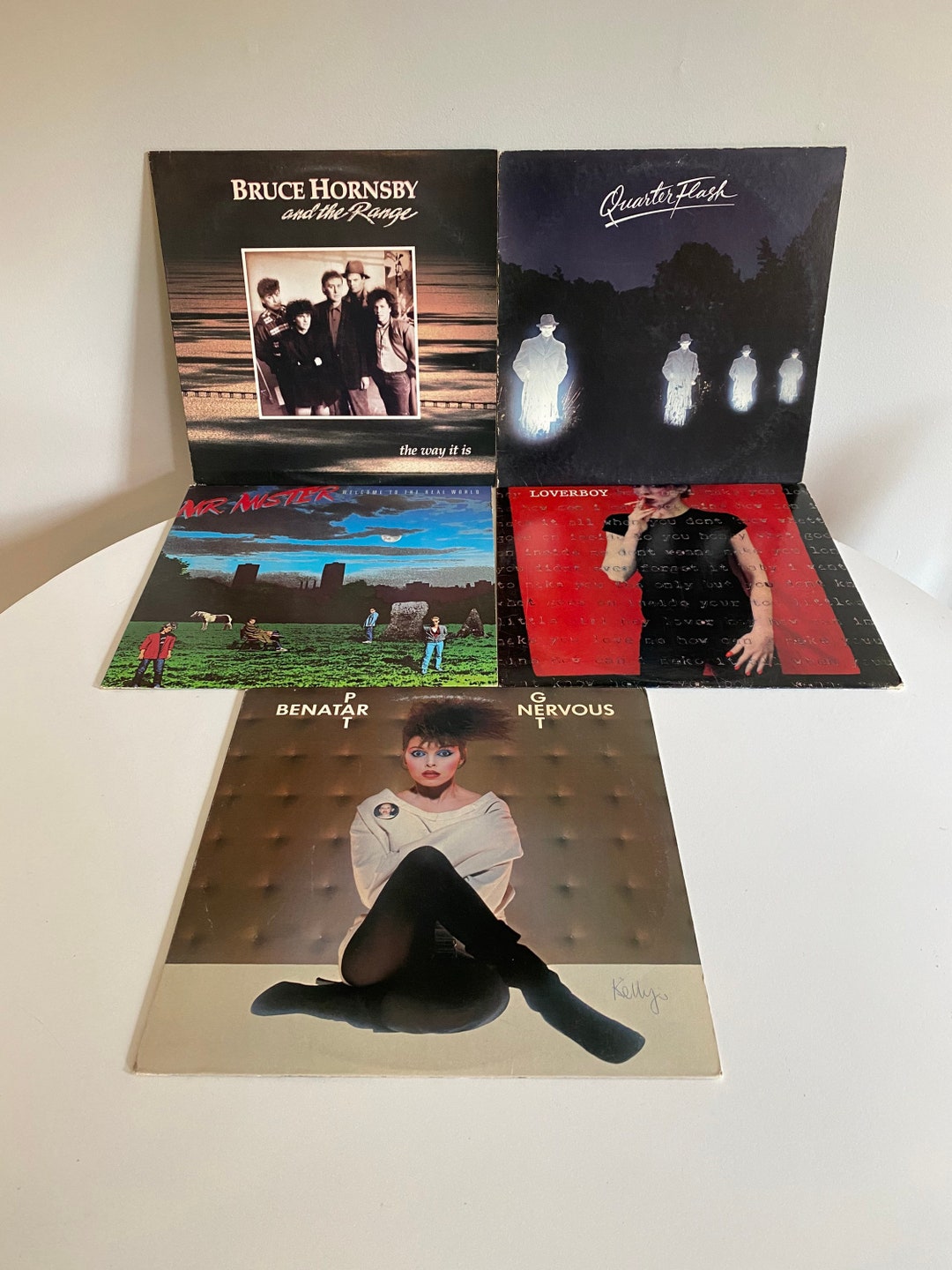Lot of 5 80s Pop / New Wave Albums, Mr. Mister, Loverboy, Pat Benatar ...