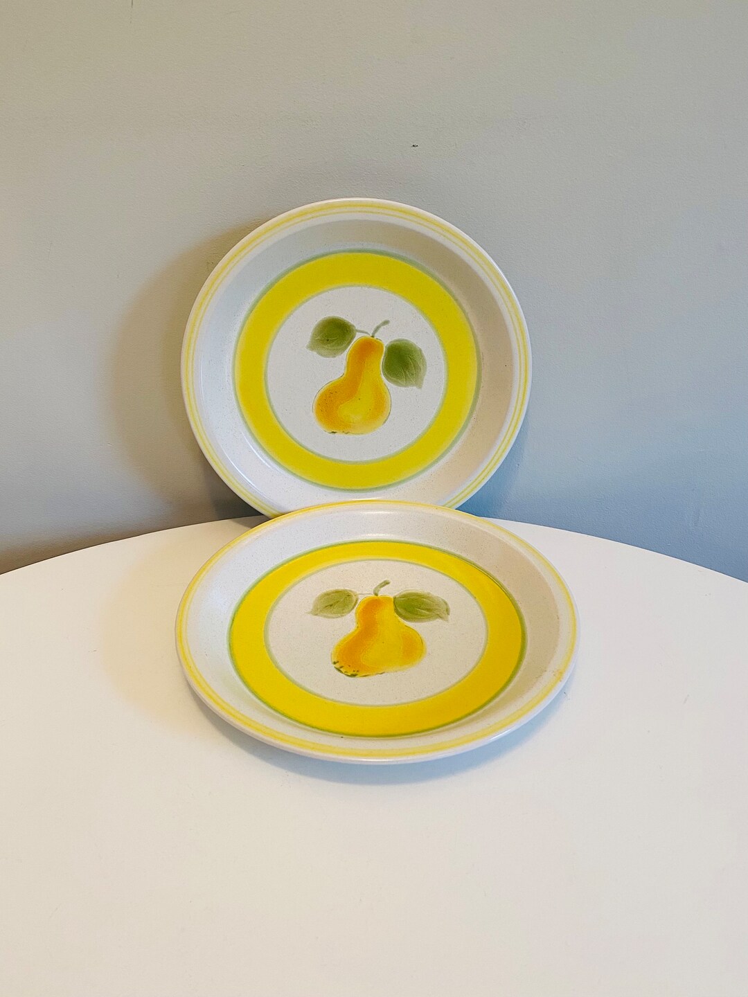 Vintage Haeng Nam Stoneware Country Cupboard Pear Dinner Plates, Set of ...