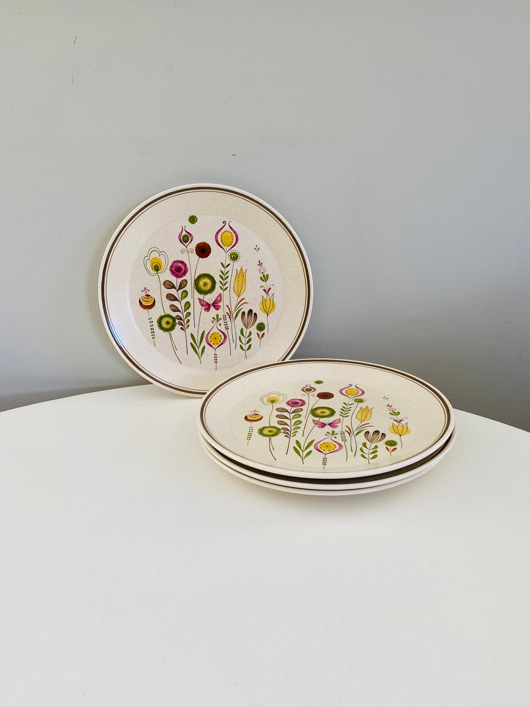 Vintage Temper-ware by Lenox Sprite Pattern Dinner Plates, Set of 4 ...
