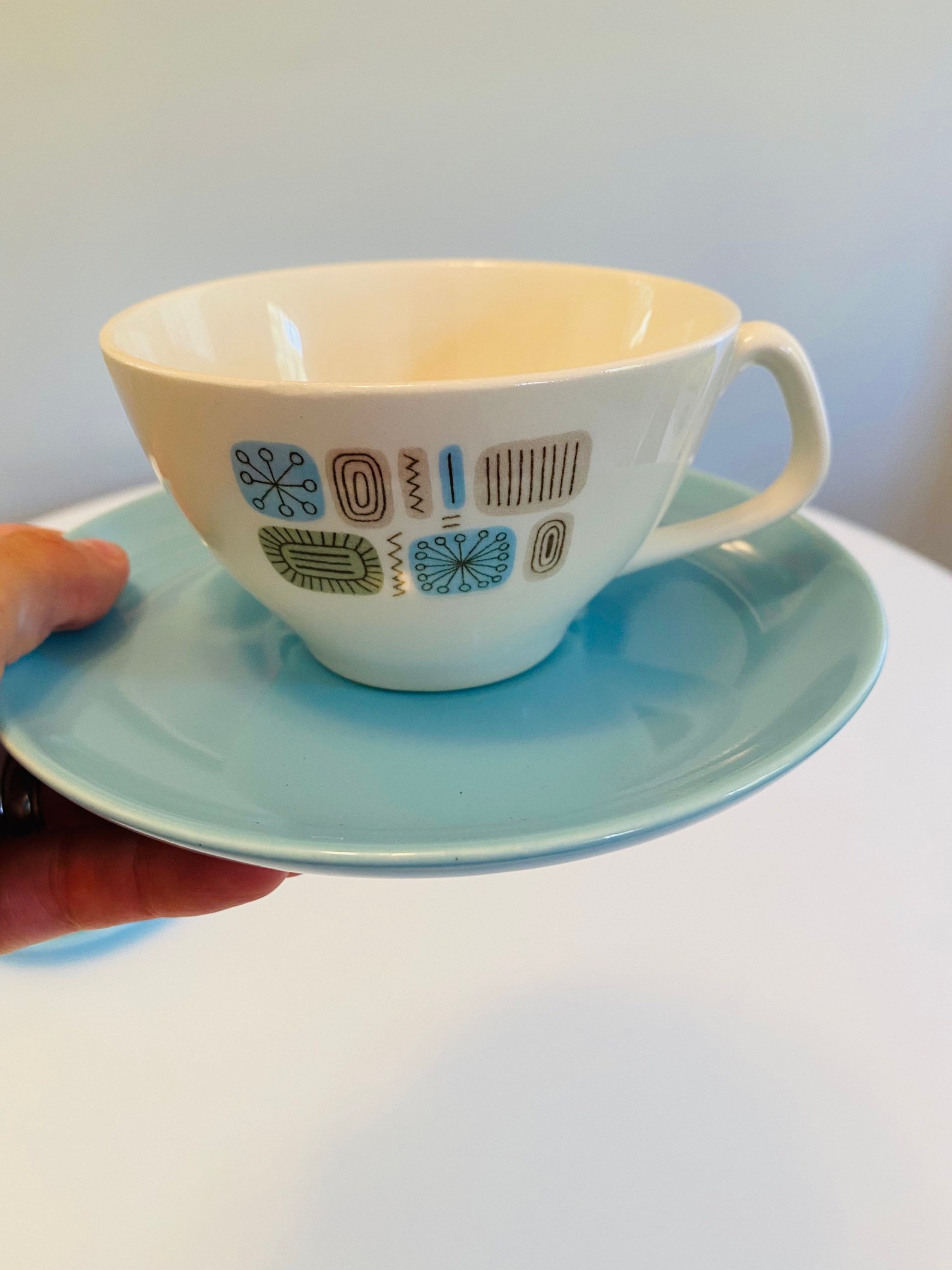 Vintage Temporama Teacups and Saucers Set of 6 Canonsburg | Etsy