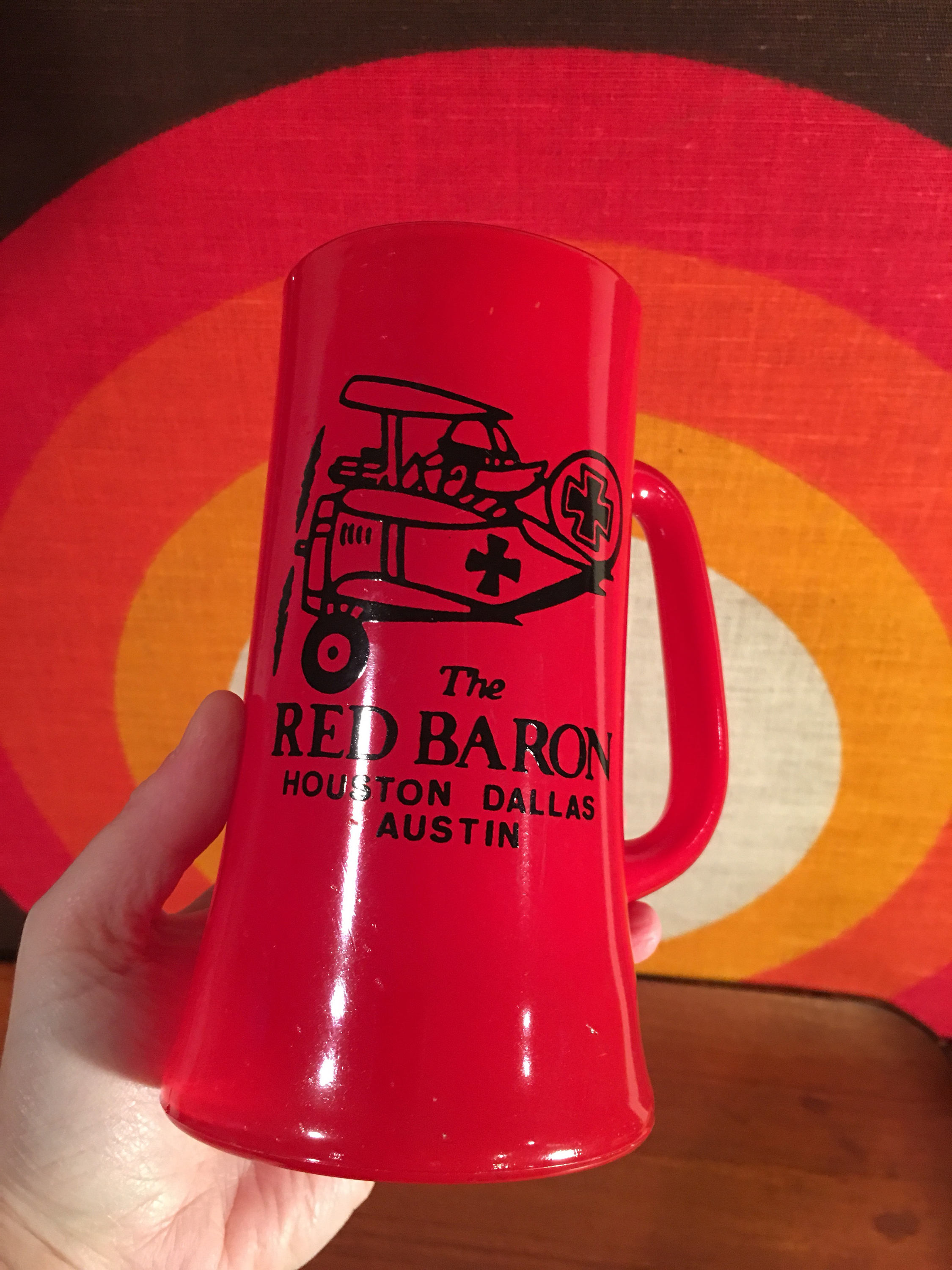 Vintage the Red Baron Glass Beer Stein Red Baron Houston | Etsy