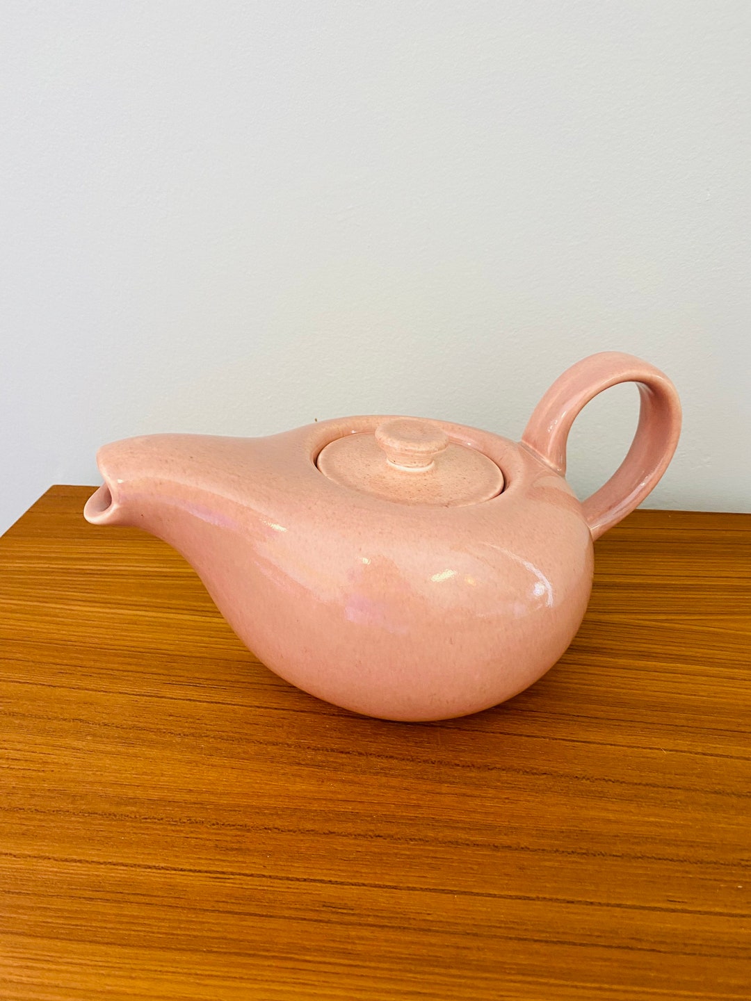 Vintage Russel Wright American Modern Coral Teapot, Steubenville, Coral ...