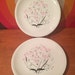 Vintage Harkerware Dinner Plates, Set of 4, Pink, Grey and Black Floral ...