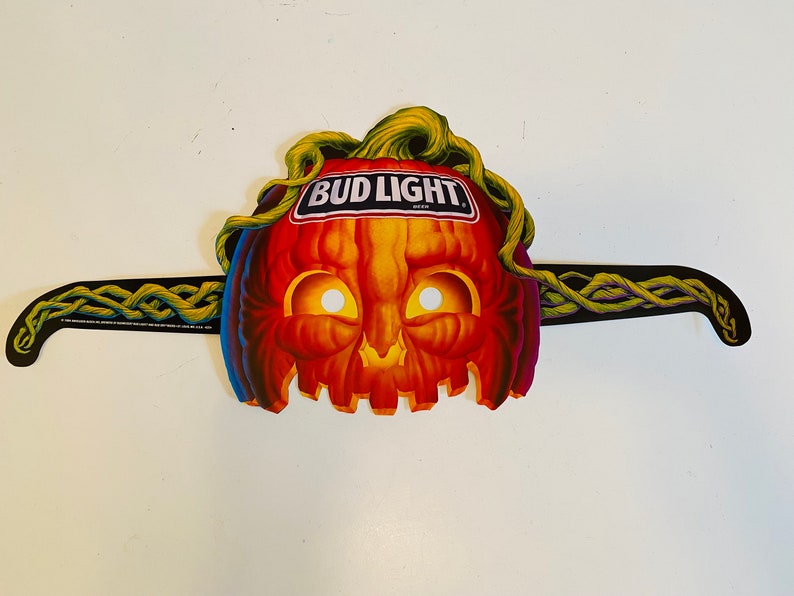 Vintage Halloween Masks, Set of 4, 1990s Budweiser and Bud Light ...