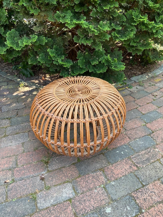 Rattan wicker footstool store