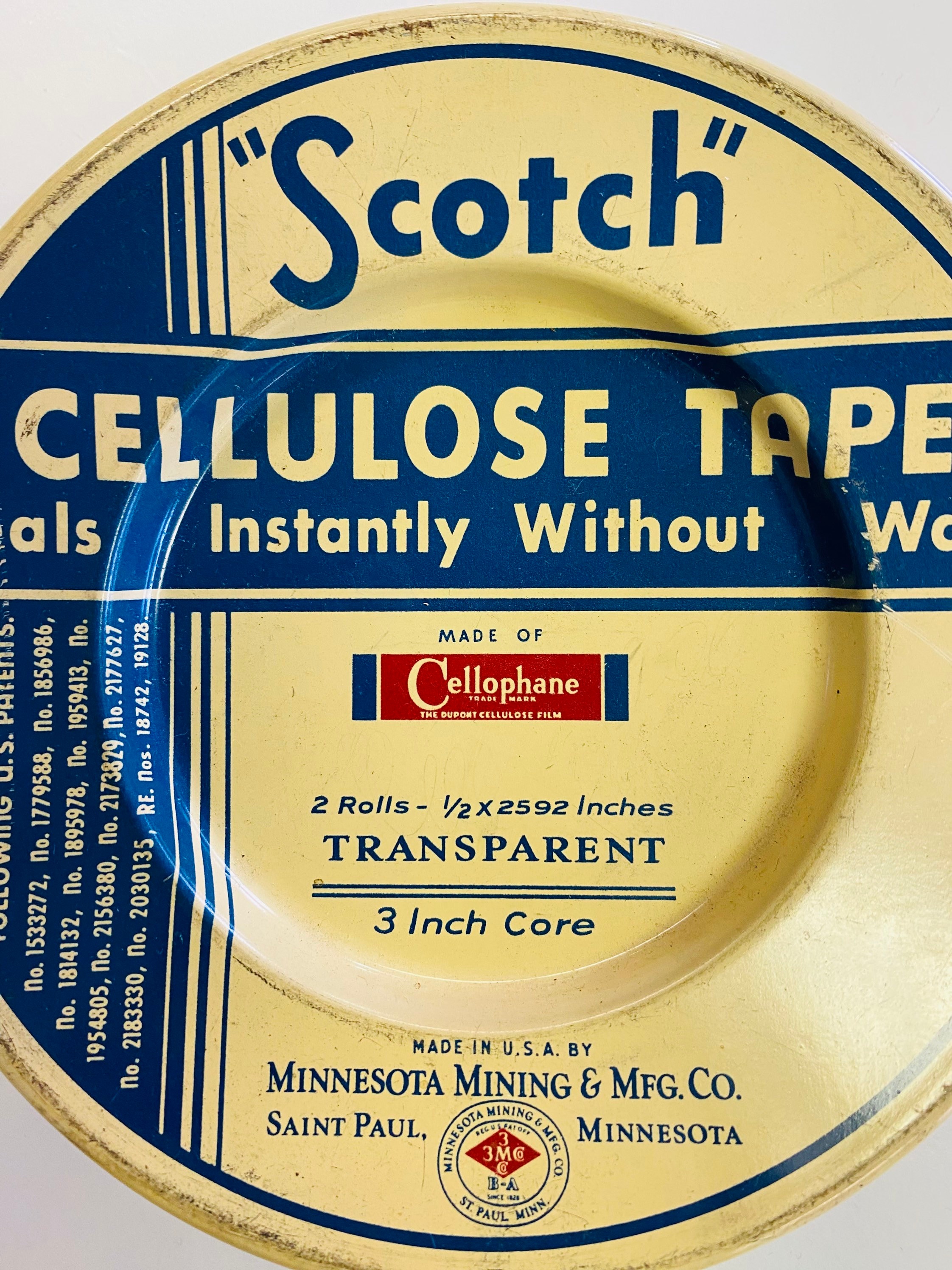 Vintage Scotch Tape Container Empty Tin for Scotch Cellulose - Etsy