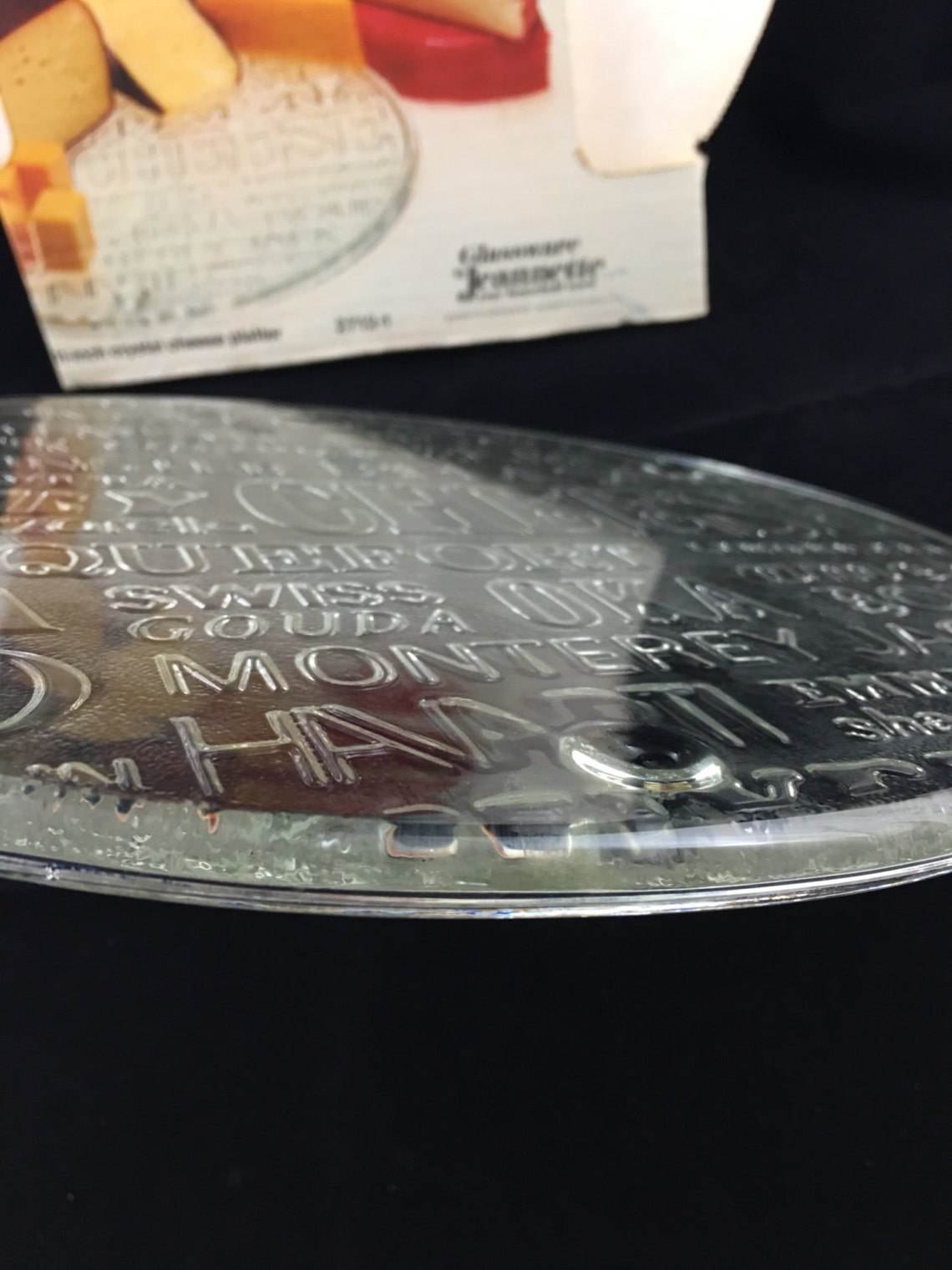 Vintage Cheese Platter Crystal Glass Cheese Serving Tray | Etsy