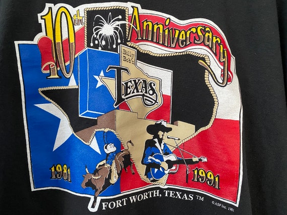 Vintage Billy Bob's Texas 10th Anniversary Souvenir T… - Gem