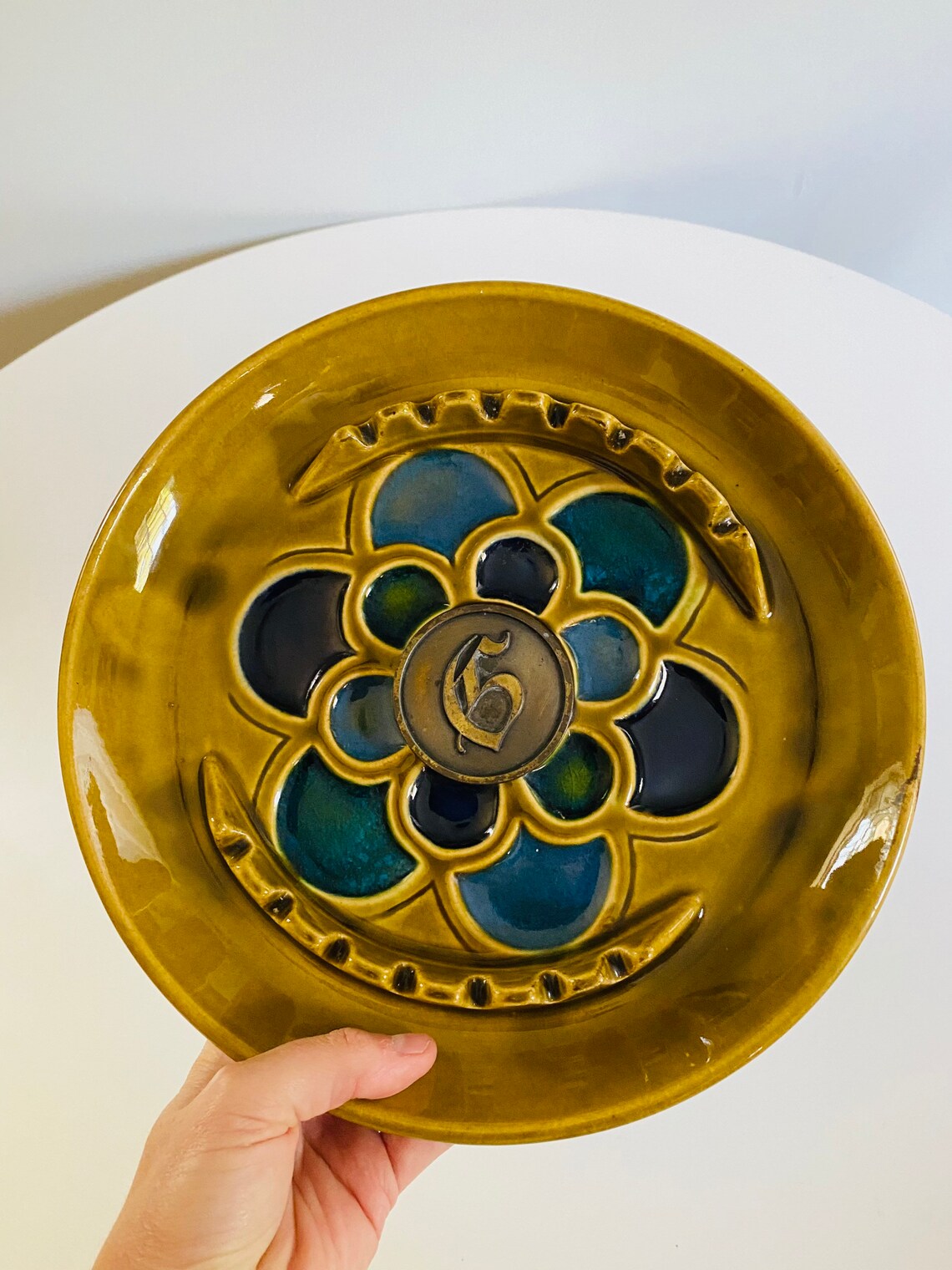 Vintage MCP Team Line Mccoy Ashtray With Medallion Round - Etsy