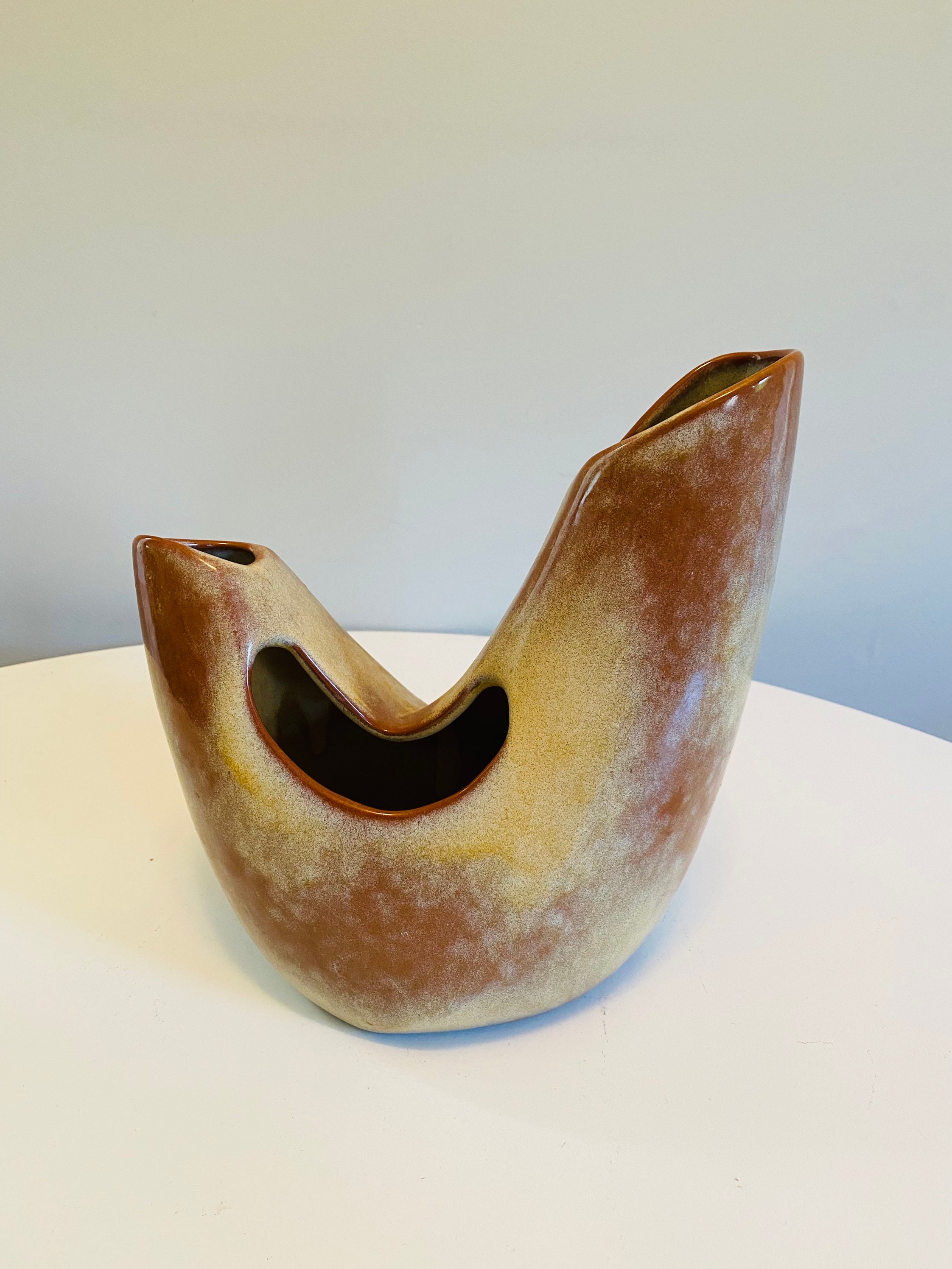 Vintage Frankoma Triple Vase Art Pottery Organic Abstract - Etsy