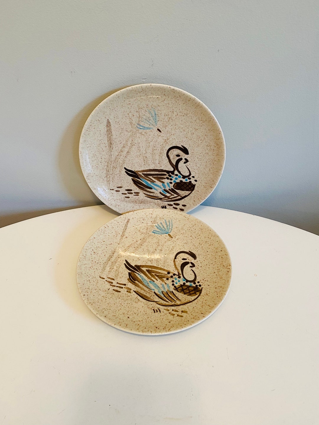 Vintage Red Wing Bob White Salad Plates, Set of 2, 1950s Red Wing ...