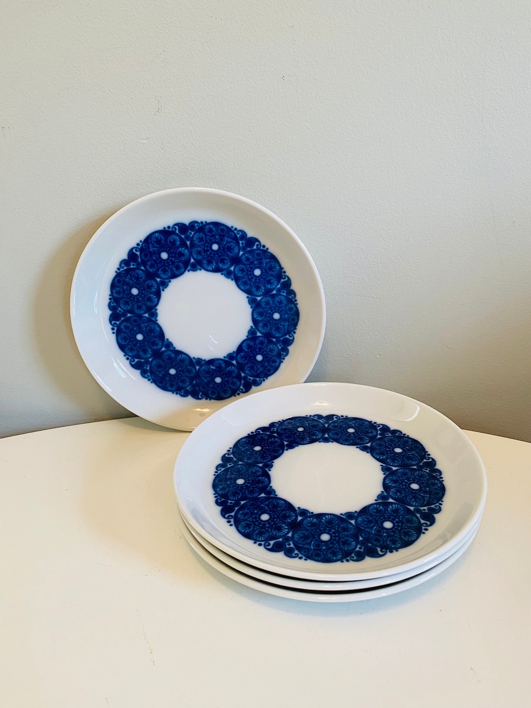 Vintage Rörstrand Sweden Mobile, Dessert Plates / Luncheon Plates Set ...