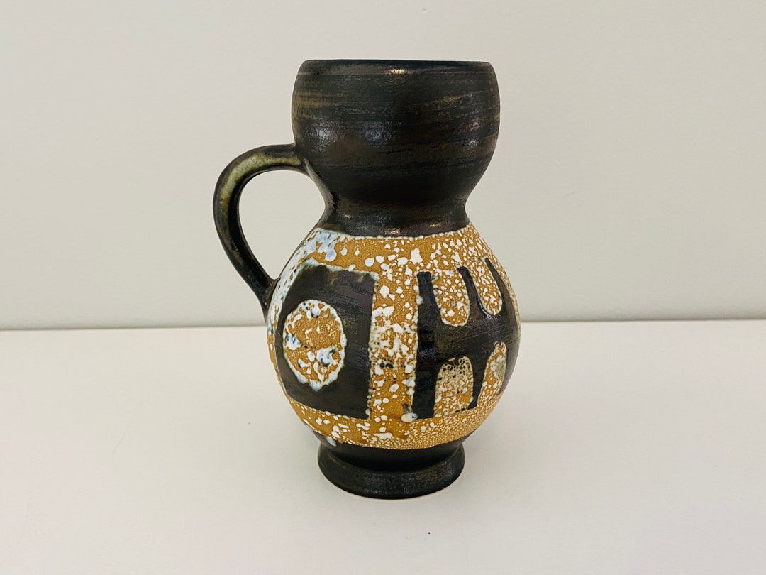 Vintage Lapid Pottery Israel Vase, Modernist Vase, Lapid Lava, Hand ...