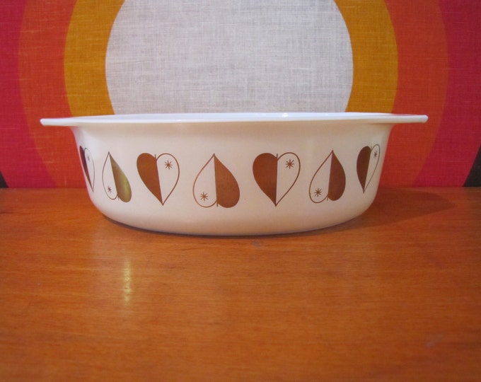 Pyrex Golden Hearts, Oval Casserole Dish, 2 1/2 Qt, Mid Century Pyrex ...