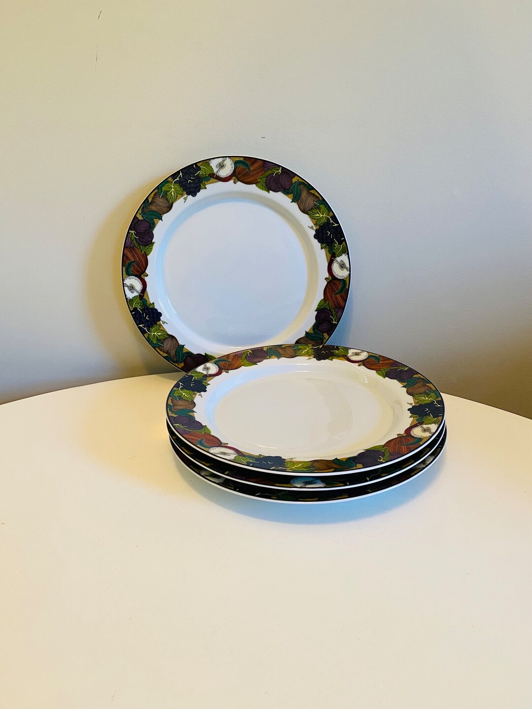 Dansk Cornucopia Dinner Plates, Set of 4, NR/VRM, Made in Portugal ...