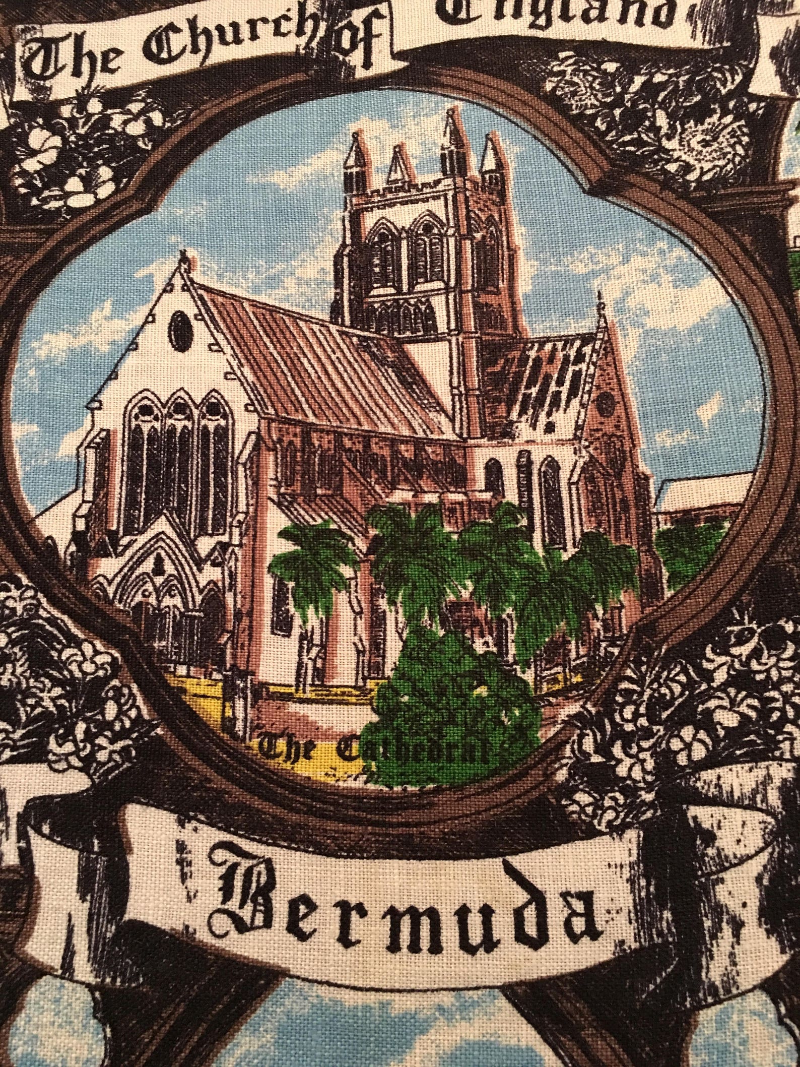 Vintage Souvenir of Bermuda Linen Tea Towel by Decorama The | Etsy