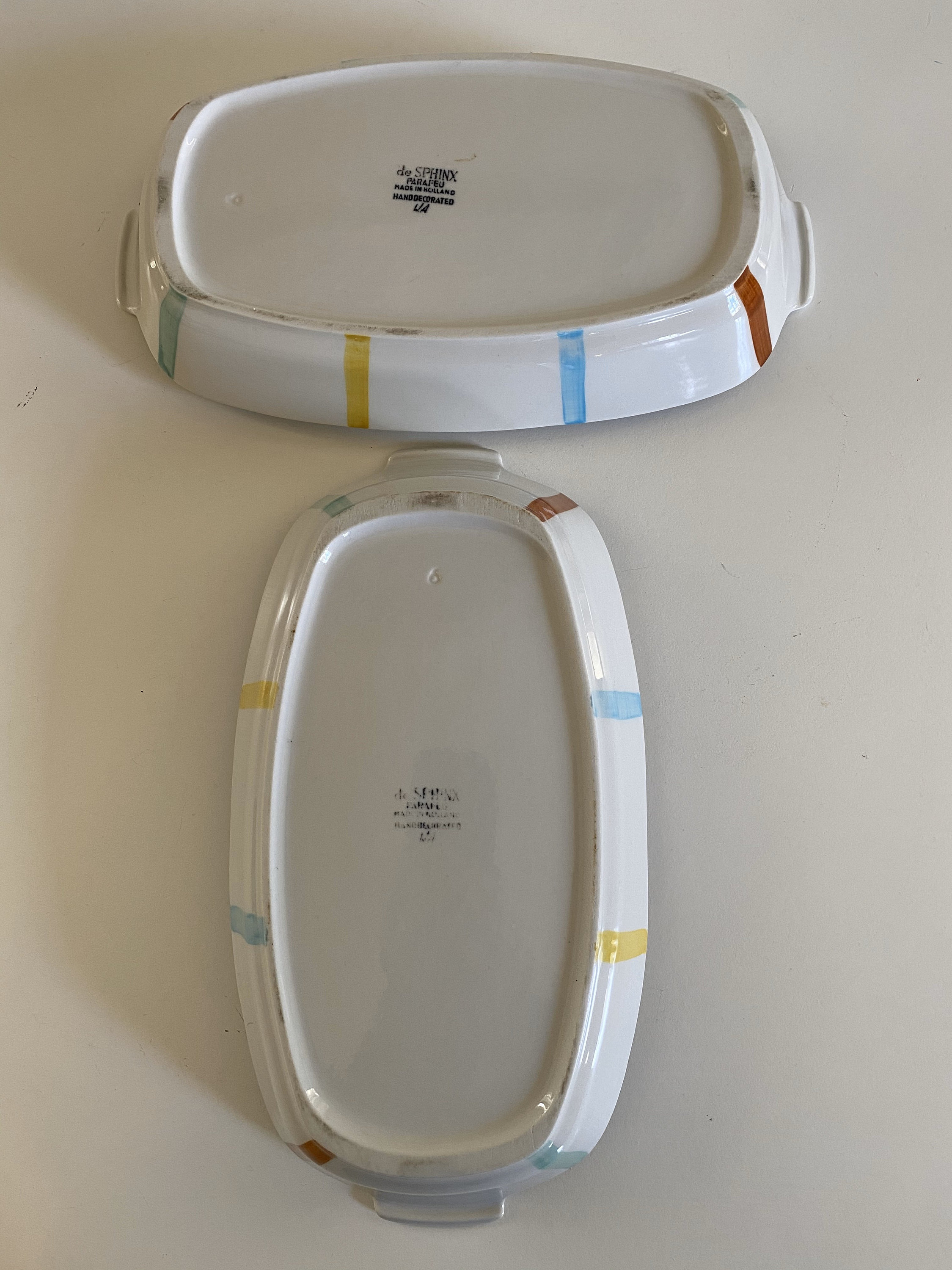 Vintage De Sphinx Parafeu Striped Ceramic Dish Oval Baking - Etsy