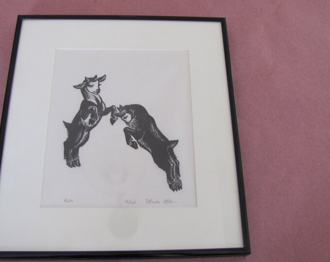 Elfriede Abbe Original Signed Woodcut Print, 'kids' Limited Edition ...