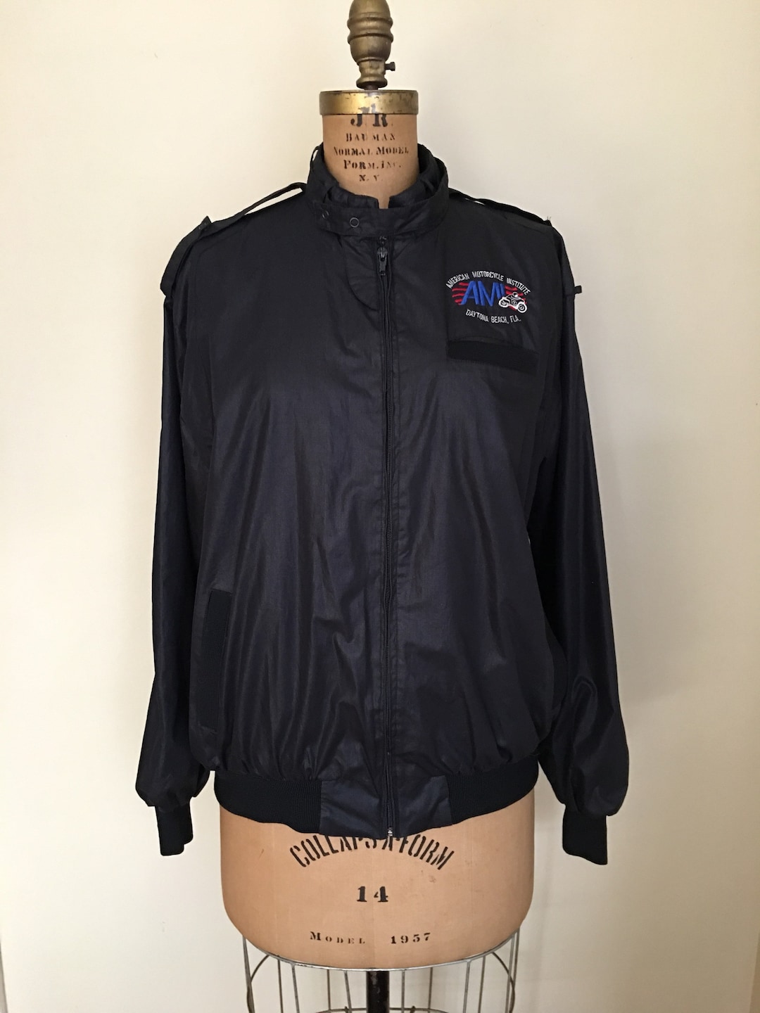 Vintage American Motorcycle Institute Windbreaker Jacket, Daytona Beach ...