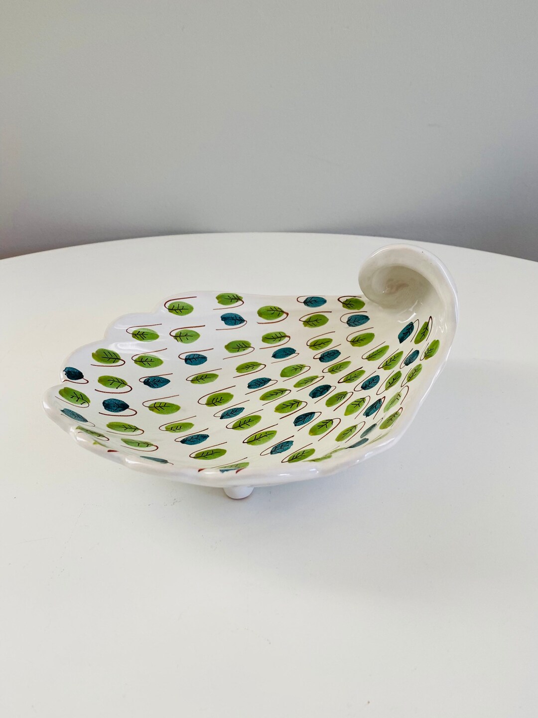 Vintage Peasant Village Footed Serving Dish and Creamer, Made in Italy ...