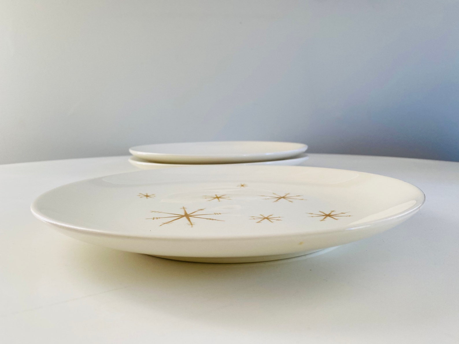 Royal China Star Glow Dinner Plates, Set of 3, Mid Century Dinnerware ...