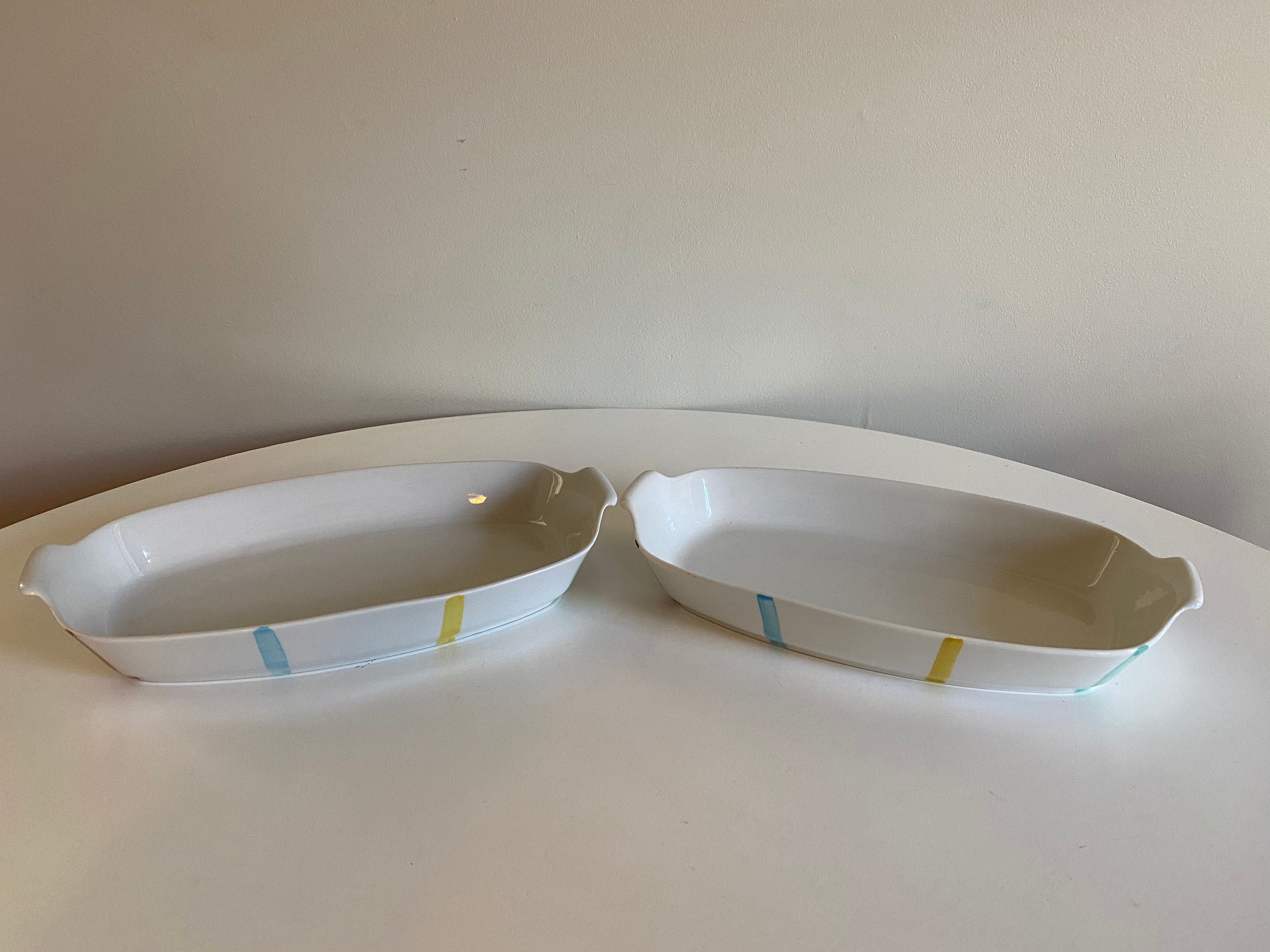 Vintage De Sphinx Parafeu Striped Ceramic Dish Oval Baking - Etsy