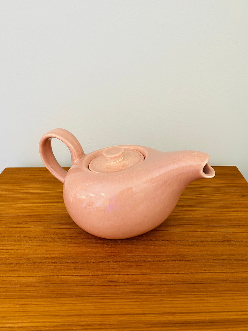 Vintage Russel Wright American Modern Coral Teapot - Etsy