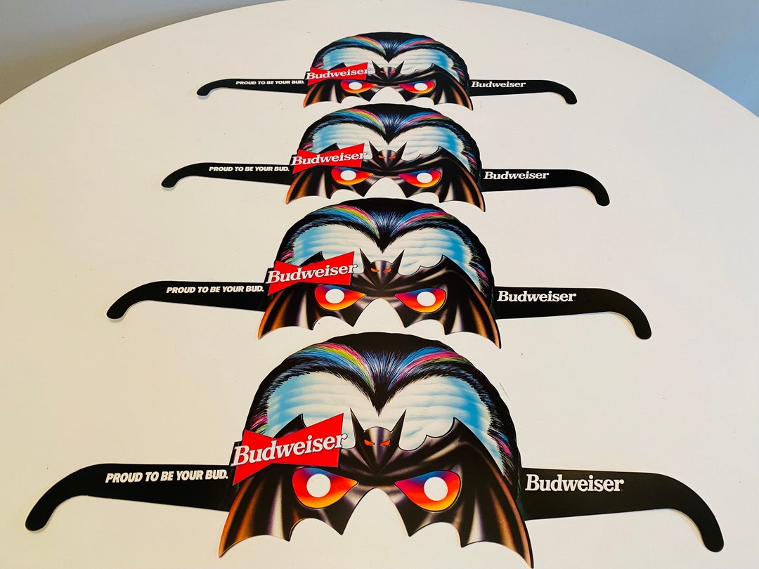 Vintage Budweiser Dracula Halloween Masks, Set of 4, 1990s Beer ...