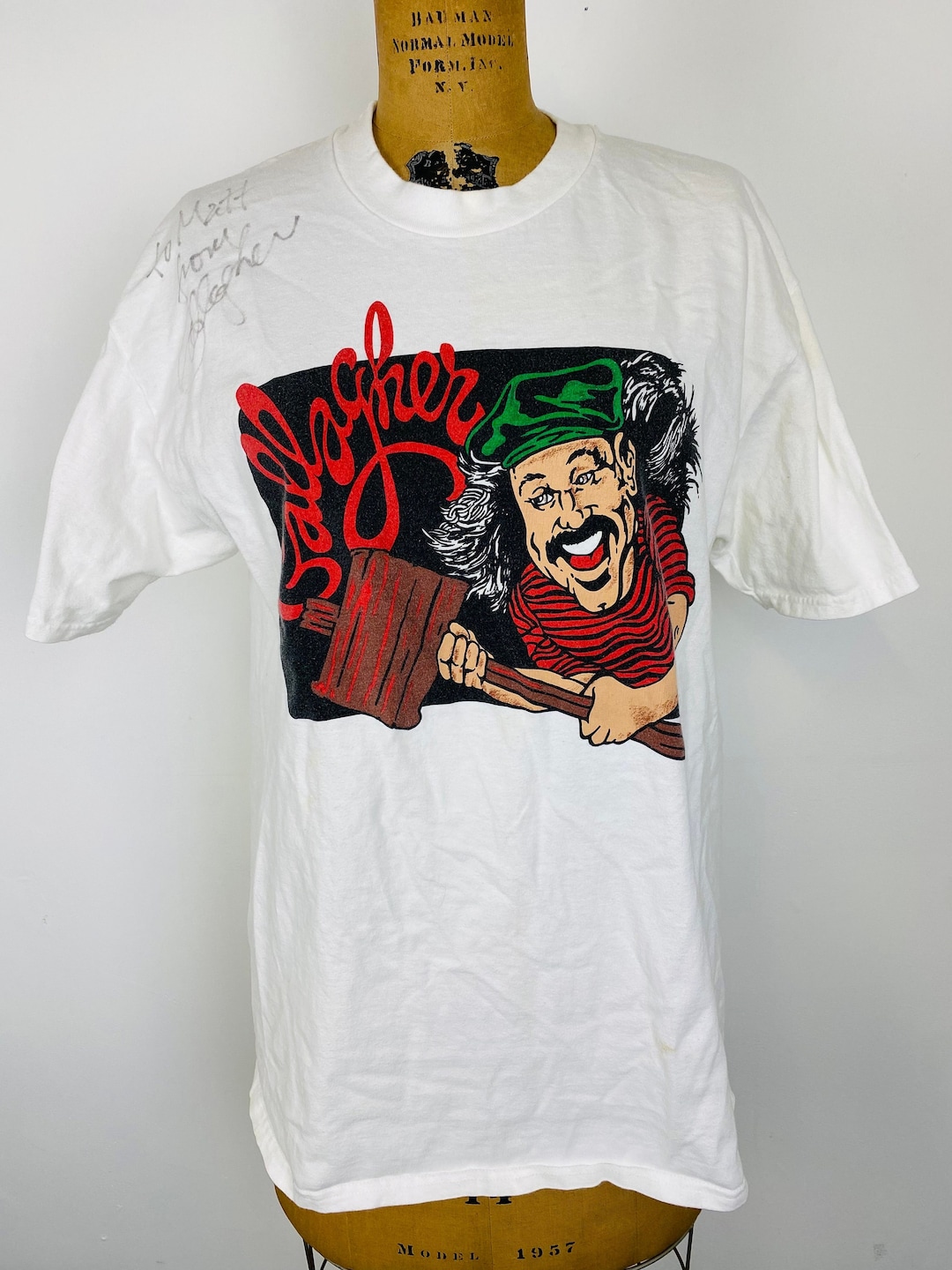 Vintage Autographed Gallagher T-shirt, Size Large, Gallaher Comedy ...