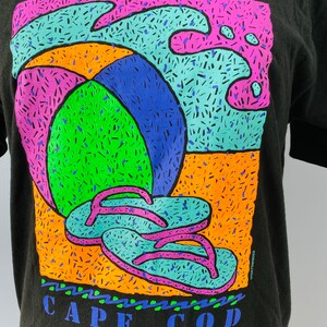Vintage Cape Cod Souvenir T-shirt, 1980s / 1990s Neon Tee With Flip ...